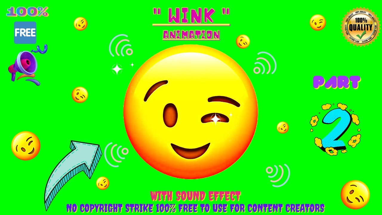Wink😉Animation With Sound Effect🔊No Copyright Strike ️100% Free to Use👍 ...