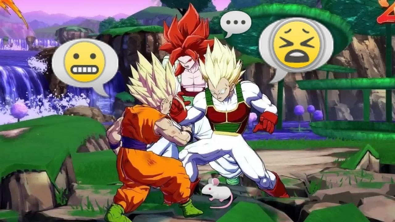 DBFZ 🟨 Cell Gohan Prince Vegeta vs 🟧 SS4 Gogeta Videl SS Vegeta - YouTube