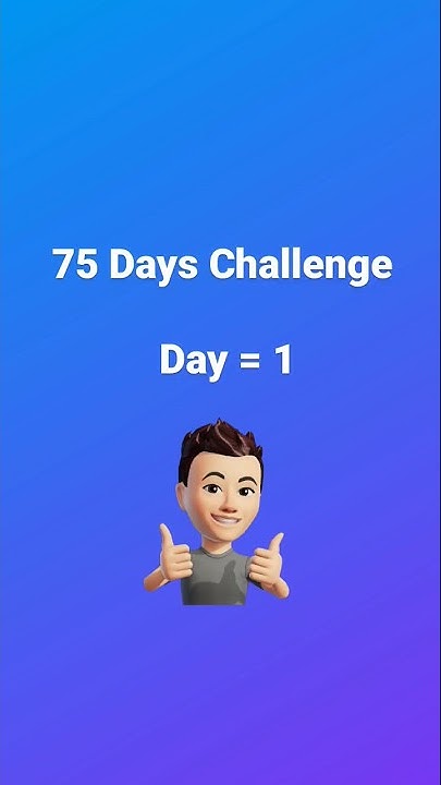 Day = 1 || 75 Days Challenge - YouTube