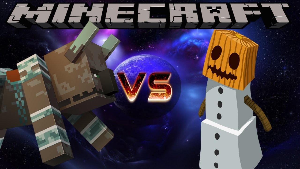 RAVAGER VS MUTANT SNOW GOLEM - MINECRAFT 1.15.2 (MOB BATTLE) - YouTube