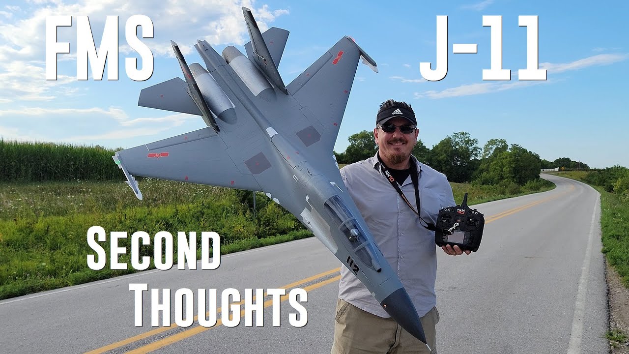 FMS - J-11 - Twin 70mm EDF - Second Thoughts + CRASH!!! - YouTube