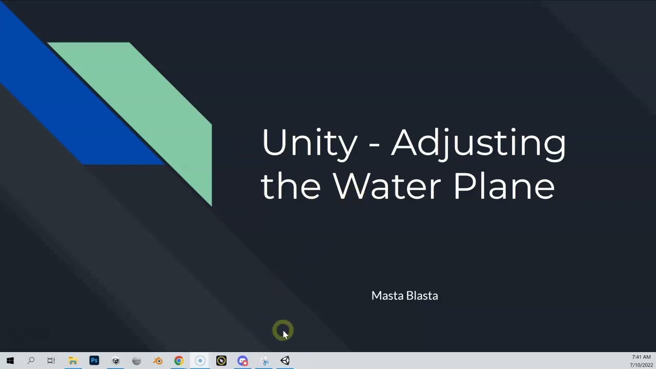 Unity - Adjusting Water Plane - YouTube