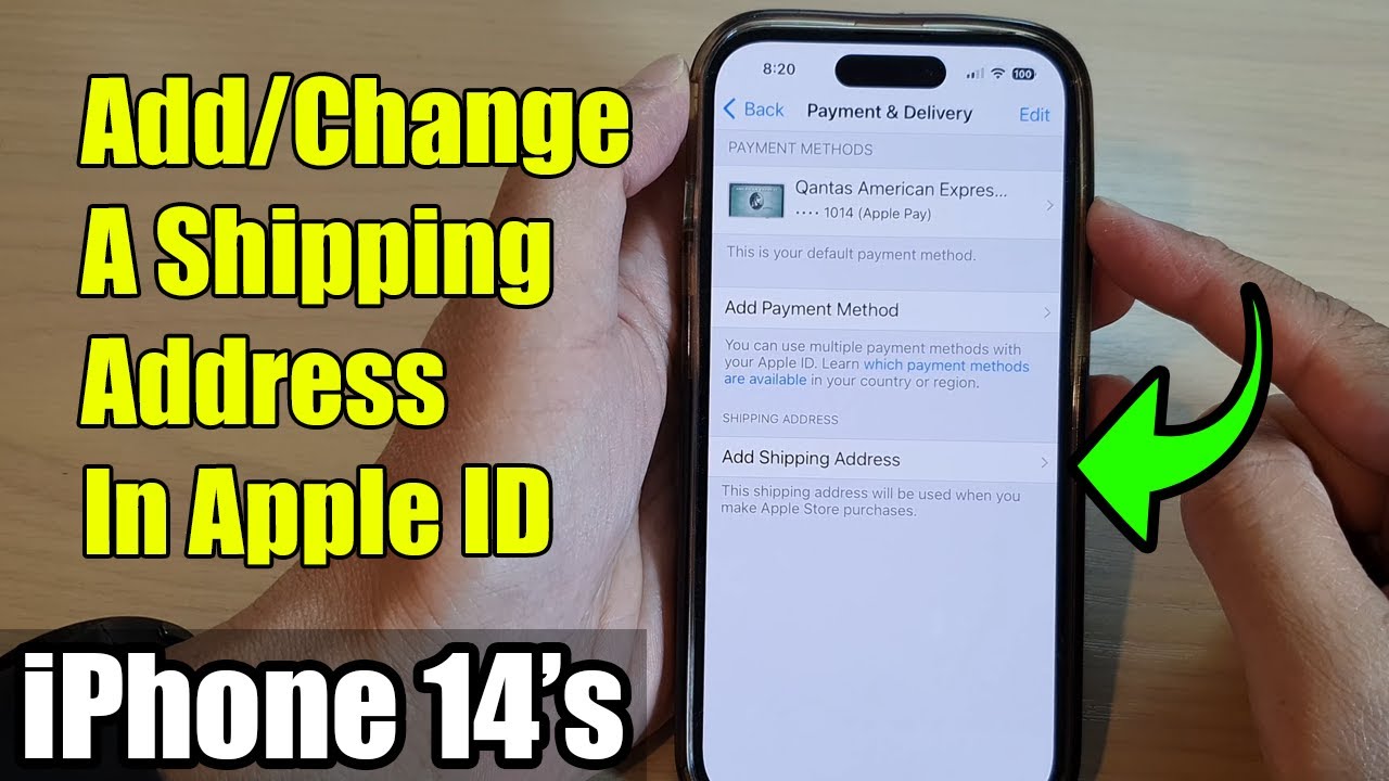 iPhone 14/14 Pro Max: How to Add/Change A Shipping Address In Apple ID ...