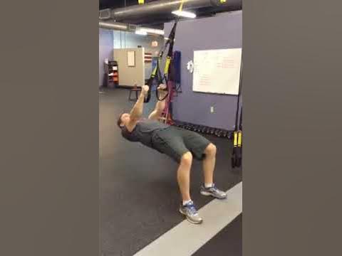 TRX Inverted Row Knees Bent - YouTube
