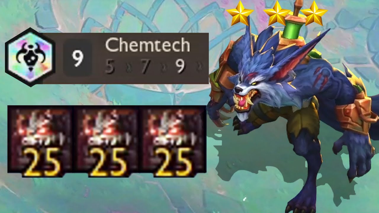GIANT DOG ⭐⭐⭐ 3 Titan Warwick 3 star | 9 Chemtech | TFT Set 6 - YouTube