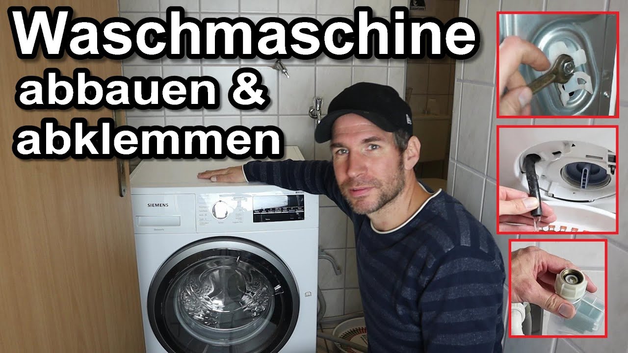 Waschmaschine abbauen & abklemmen - Aquastop Wasseranschluss ...