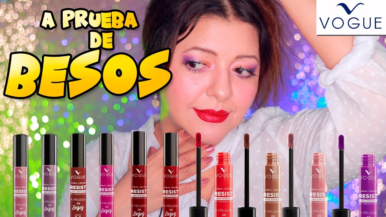 NUEVOS Labiales líquidos RESIST de VOGUE a Prueba de Besos / Swatches ...
