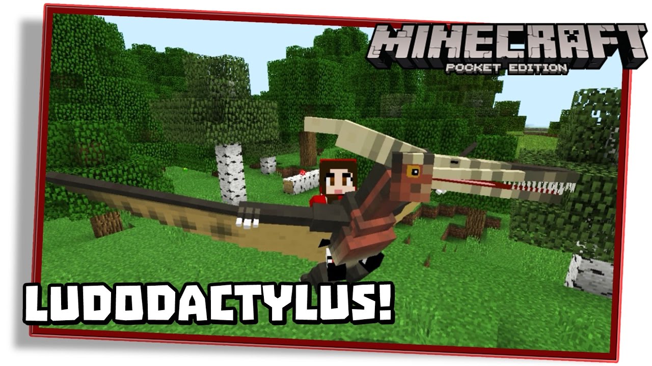 Minecraft PE 1.0: DINOSSAURO QUE VOA LUDODACTYLUS NO MCPE! (Add-on ...