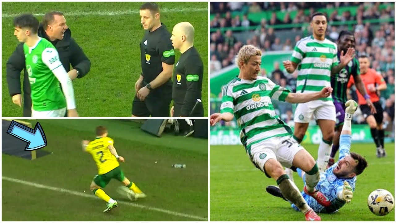 VAR disallowed Alistair Johnston goal in Celtic vs Hibernian - YouTube