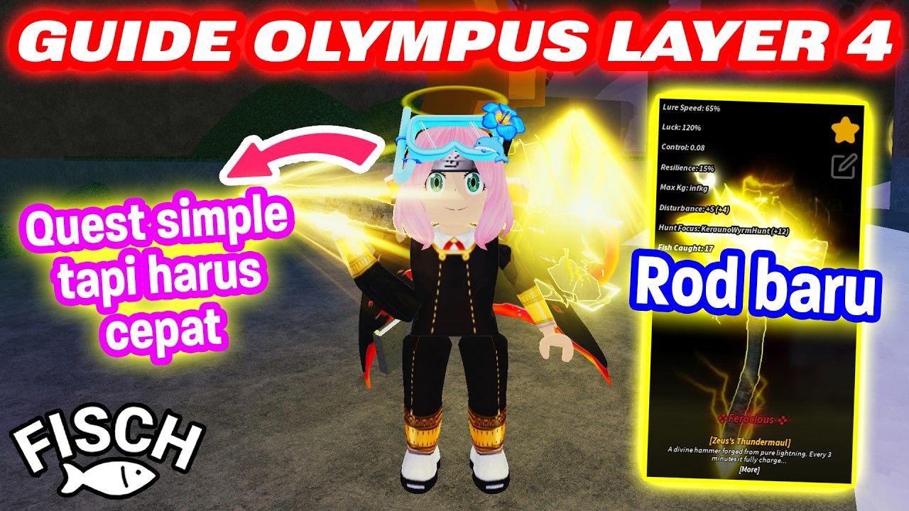 GUIDE CARA MENYELESAIKAN WRATH OF OLYMPUS LAYER 4 DI ROBLOX FISCH - YouTube