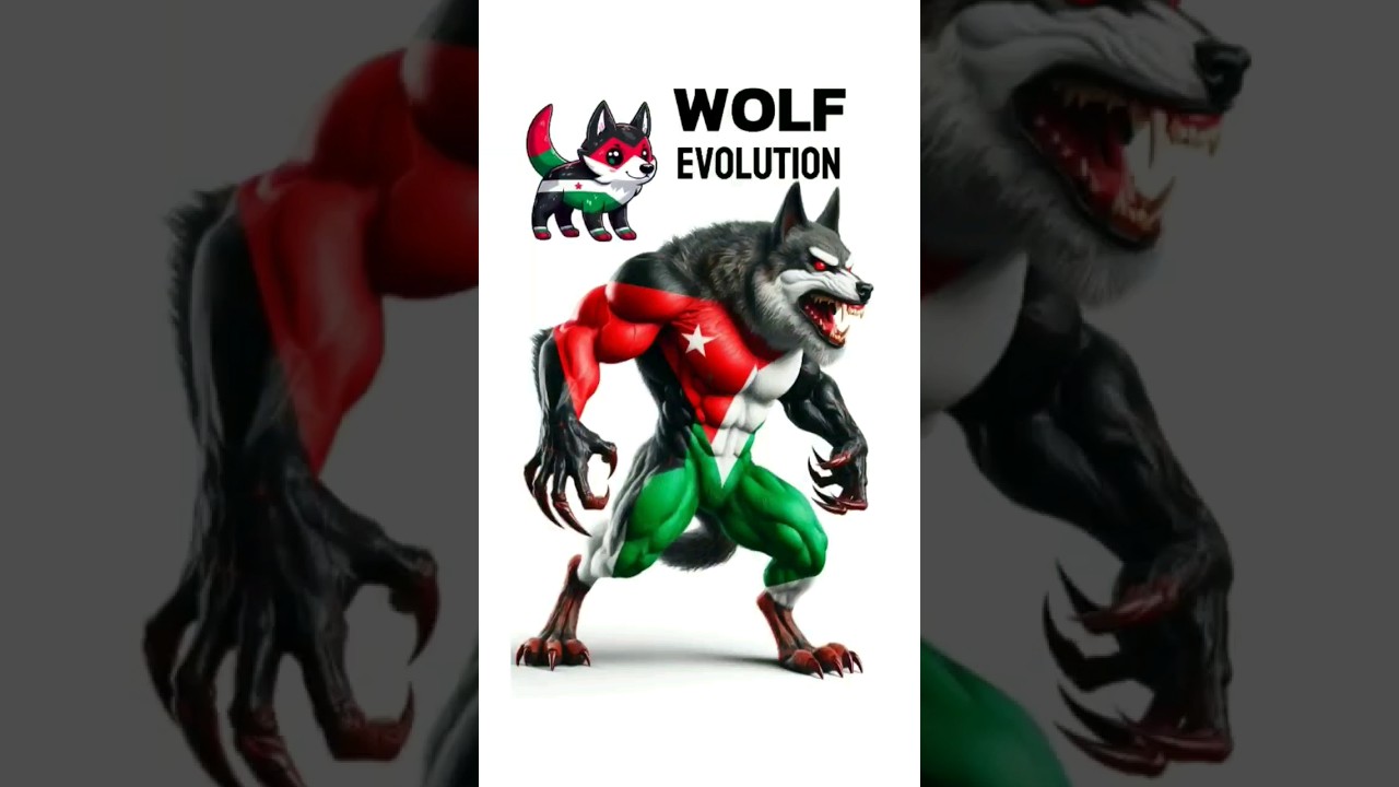 WOLF Palestine Evolution 🐺🐾🇯🇴 #animals #wolf #palestine #ai # ...