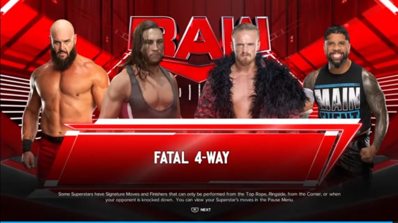 WWE 2K24; Fatal Four Way Match: Pete Dunne vs Ilja Dragunov vs Braun ...