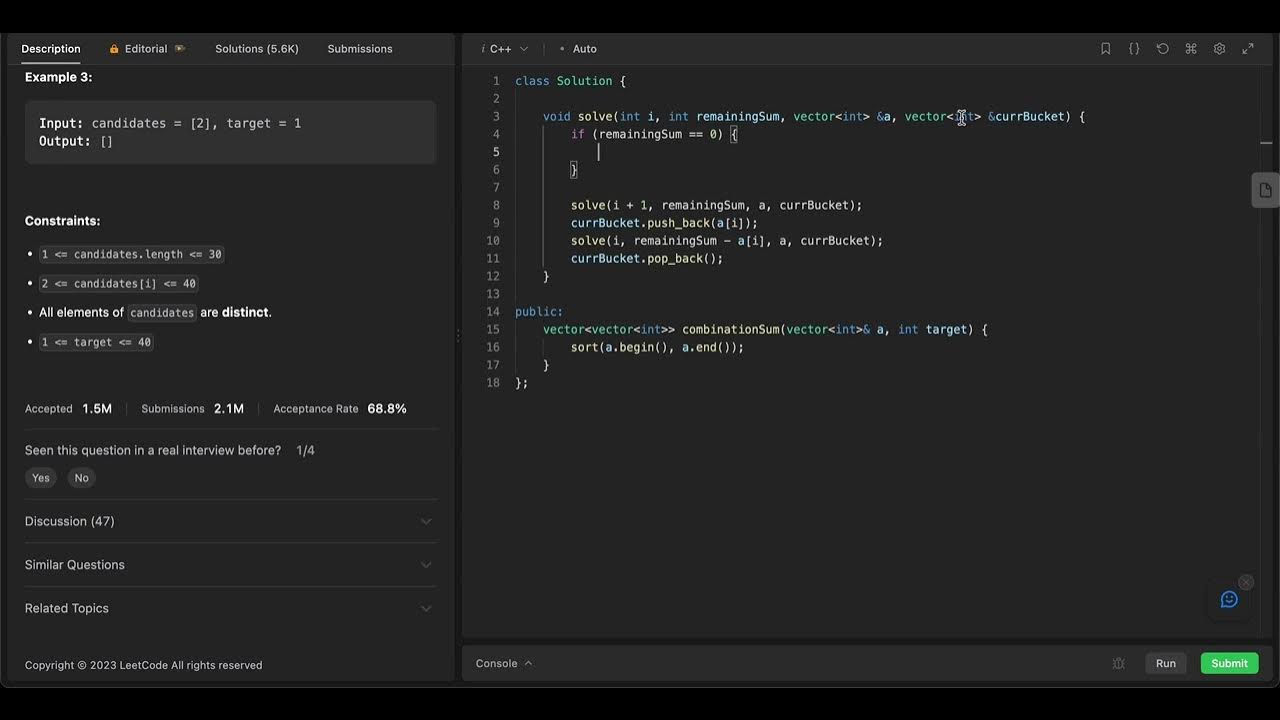 DP | Question 9 | Leetcode, Combination Sum - YouTube