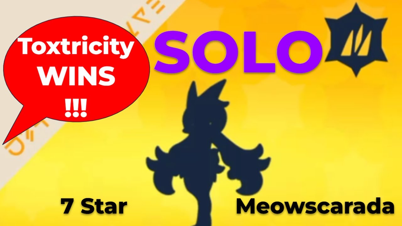 How to SOLO 7 star Meowscarada Grass Tera Type - Toxtricity - Pokemon ...