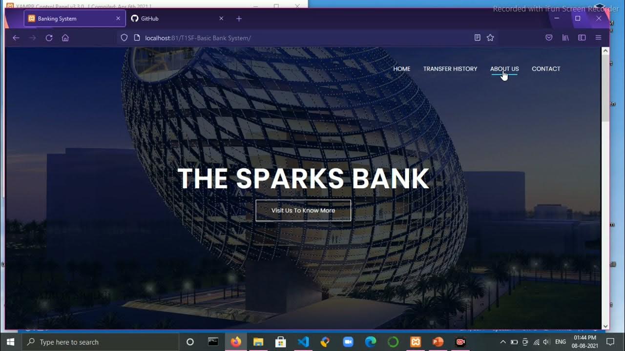 TSF #1 : Basic Banking System - Sparks Foundation | Web Development Internship | TSF GRIP - YouTube