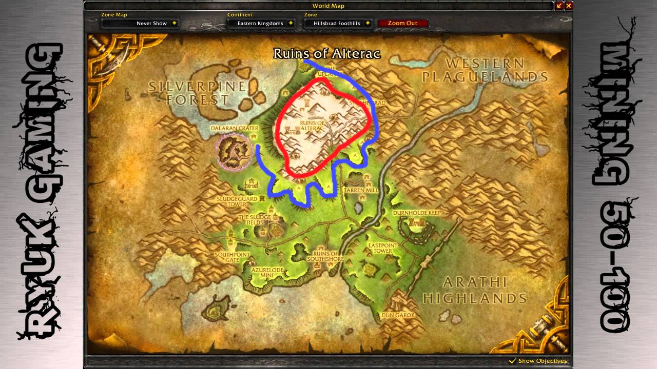 World of Warcraft: Mining 50-100 (Tin) - YouTube