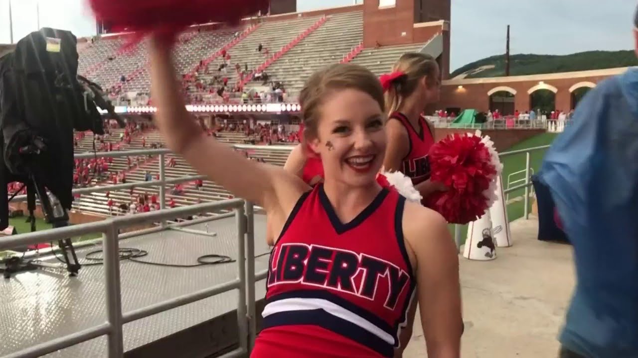 Lberty plays and wins season opener in newly renovates stadium - YouTube
