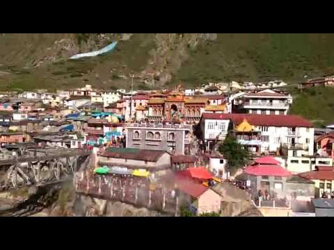 Badrinath temple aerial view.. - YouTube