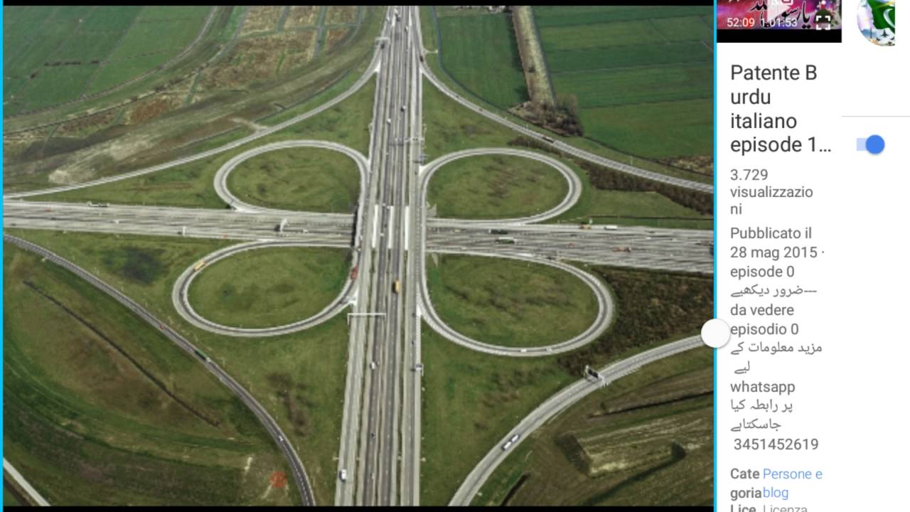 Patente b urdu italiano 2 Ep 6 incrocio raso e sfalsati e banchina چوک ...