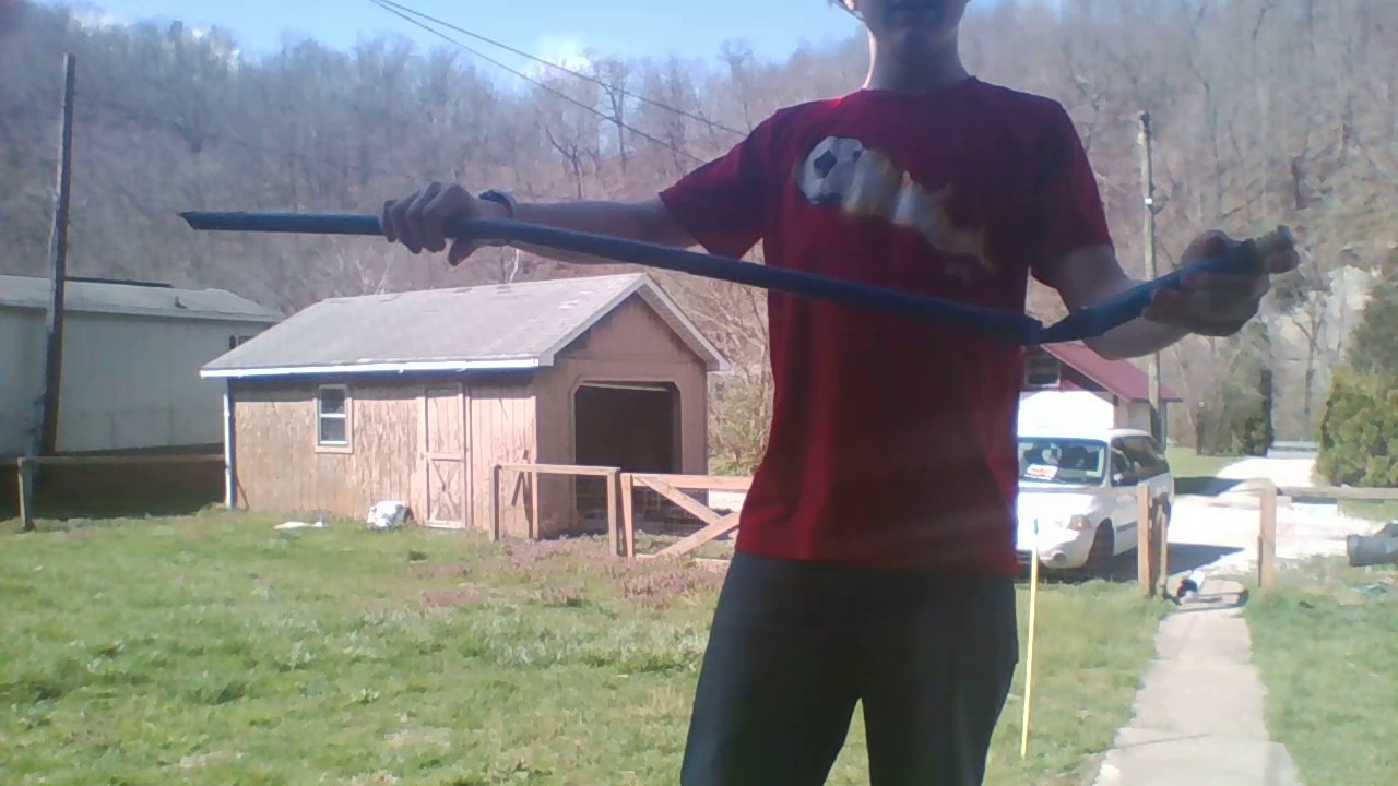 hiting a pole with a pole - YouTube