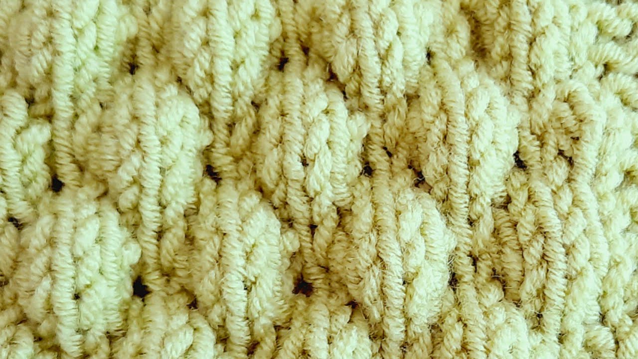 How to knit the Bubble stitch row by row - 3D Bubble knit - bobble ...