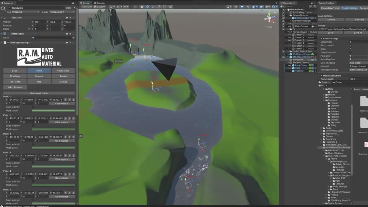 Unity Advanced Terrain Tools & Nature Renderer's R.A.M.- Hills Blockout ...