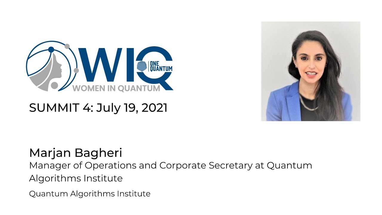 Marjan Bagheri: Quantum Algorithms Institute - YouTube