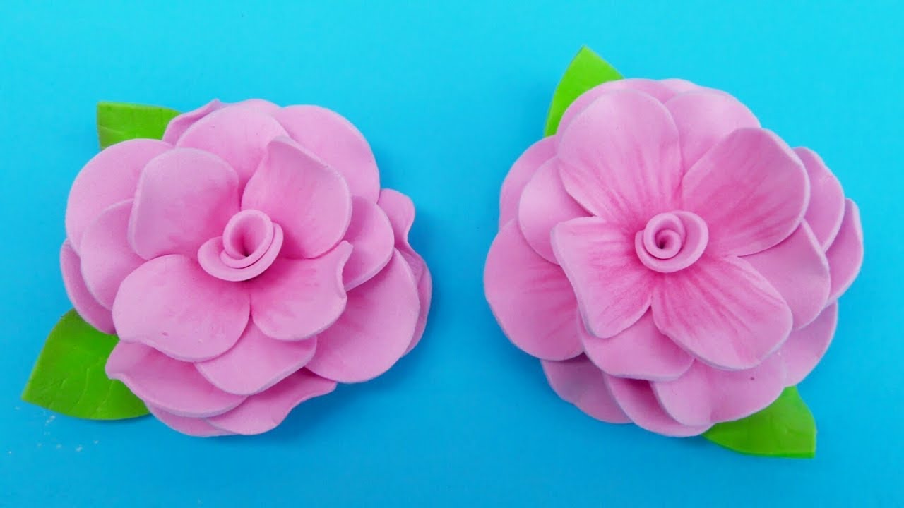 DIY Hermosas Rosas con Foamy fáciles de hacer - flores decoradas en foami