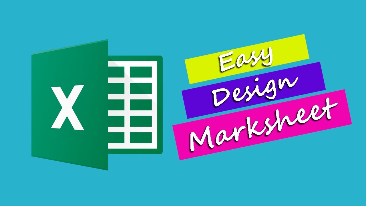 Easily Design Marksheet in MS Excel 2016 - YouTube