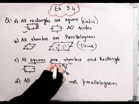 State whether true or false I All rectangles are squares I All rhombuses are parallelograms I ...