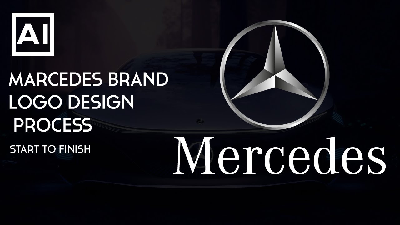 How to design the mercedes brands logo - YouTube