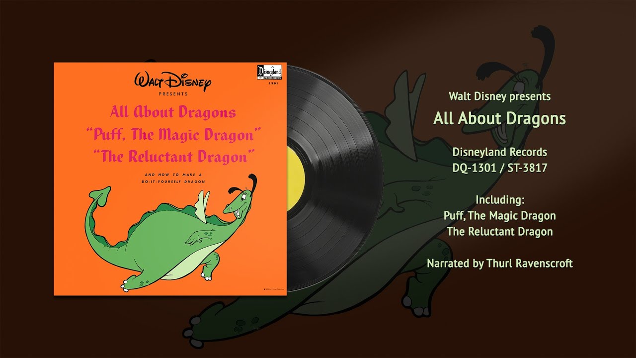 Walt Disney's All About Dragons (DQ-1301) | Vintage Disney Vinyl ...