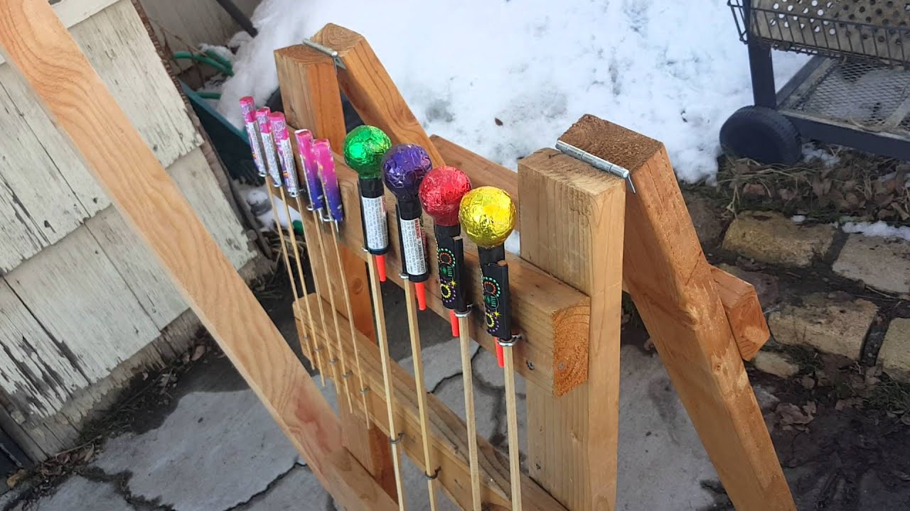 Bottle rocket rack - YouTube