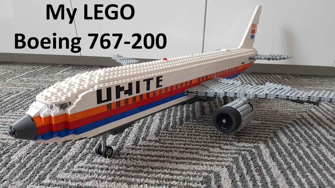 My LEGO Boeing 767 200 - YouTube