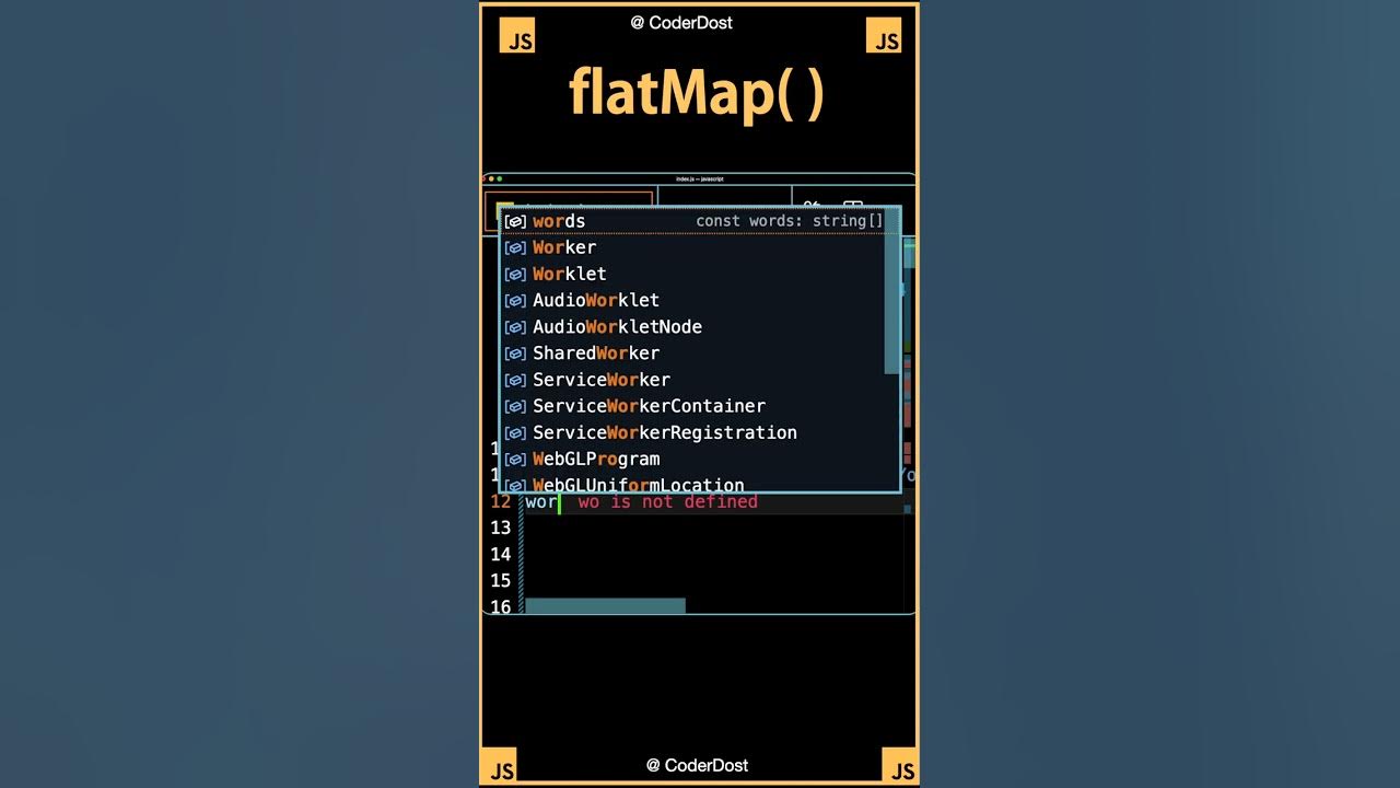 Flatmap In Javascript Javascript Reactjs Shorts Youtube