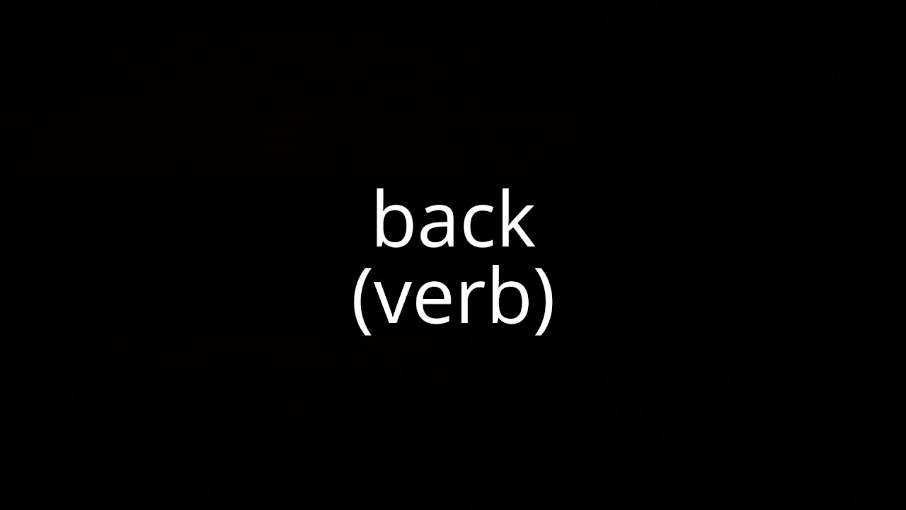 Back verb YouTube back-verb-youtube