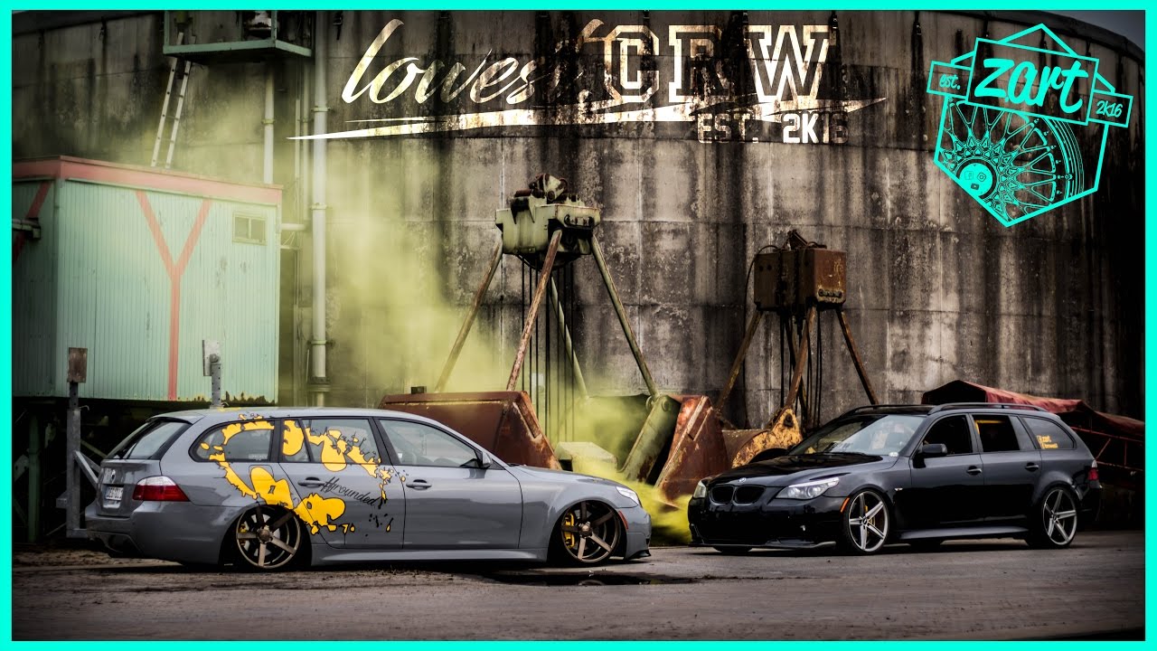 lowest crew BMW E61 static & bagged | stance | airride | CAR PORN - YouTube
