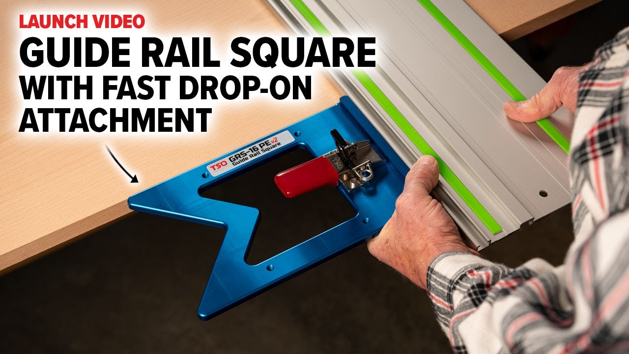Upgraded GRS-16 PE v2 Guide Rail Square with Faster, Drop-on Attachment ...
