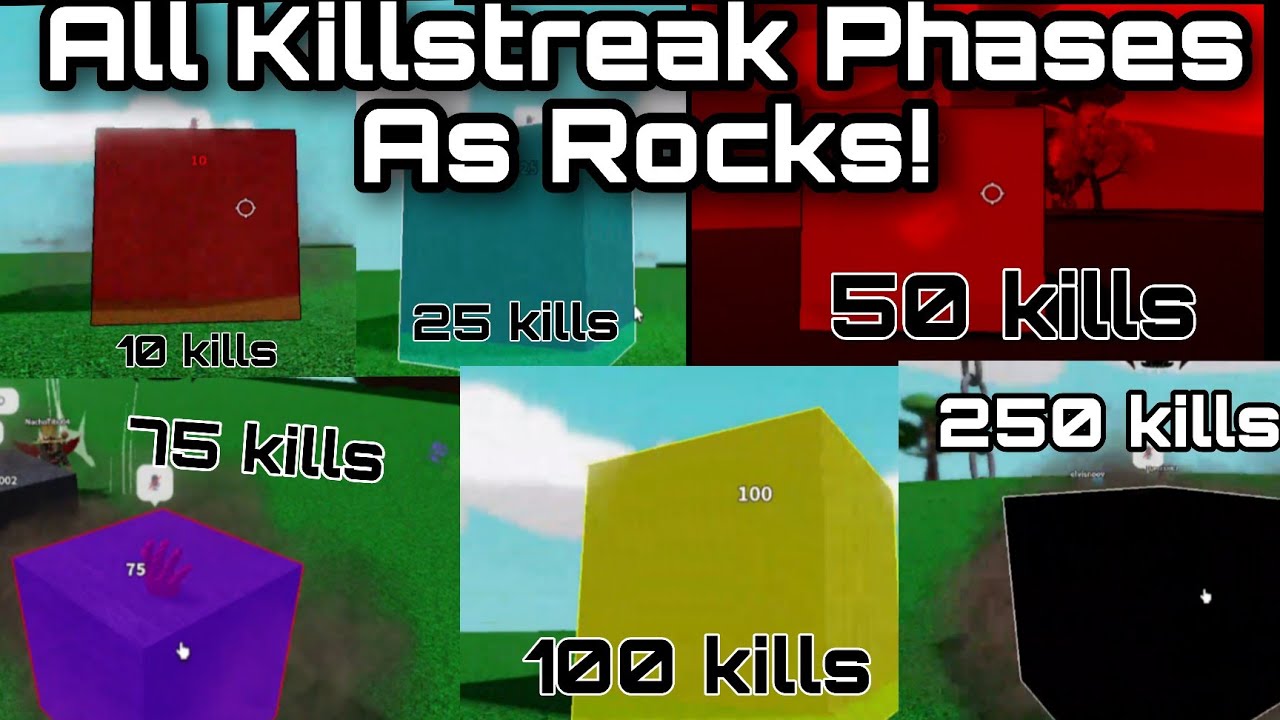 Every Killstreak Phase But As ROCKS ( Rockstreak?) | Slap Battles ...