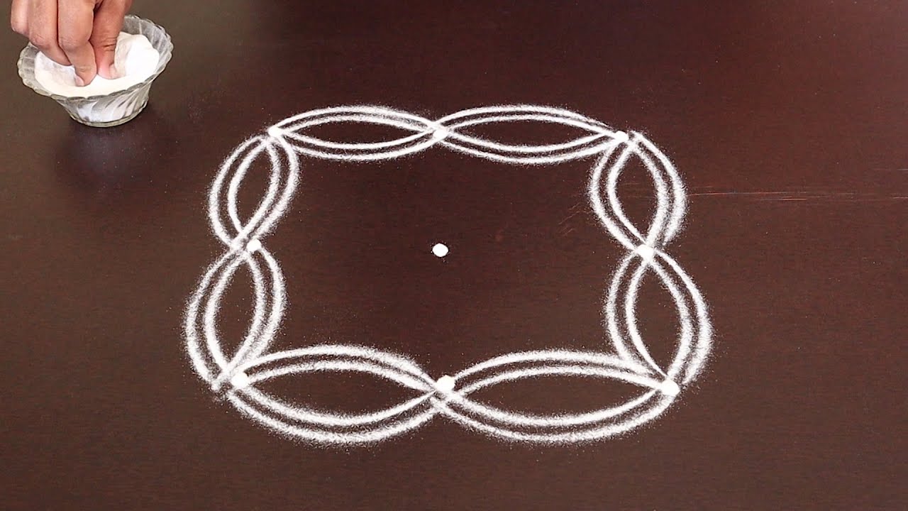 2 Easy Double Stroke Rangoli Designs | Vara MahaLakshmi Festival ...