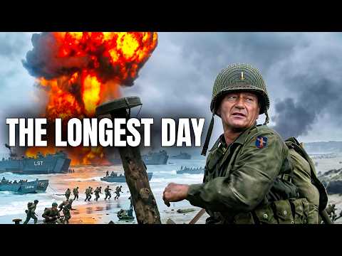 The Longest Day (1962) | John Wayne War Movie | English Dubbed