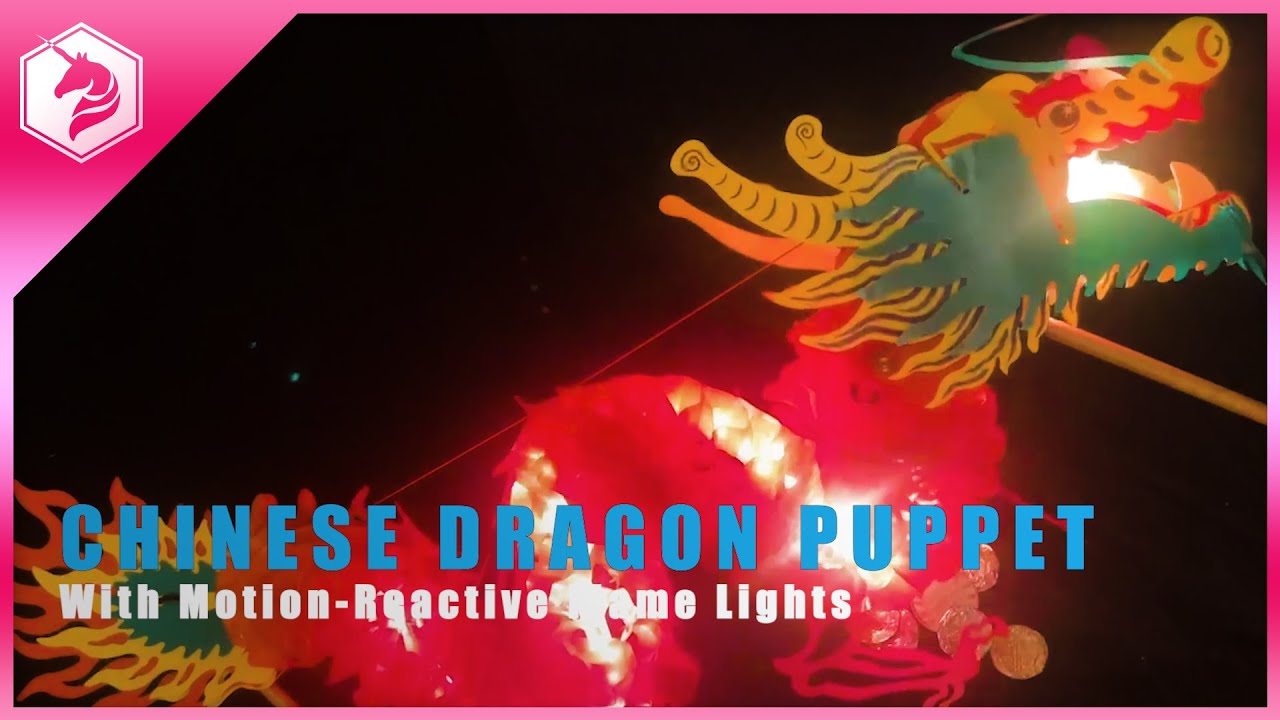 Tutorial Intro: Chinese Dragon Puppet with Motion Reactive LED Flames ...