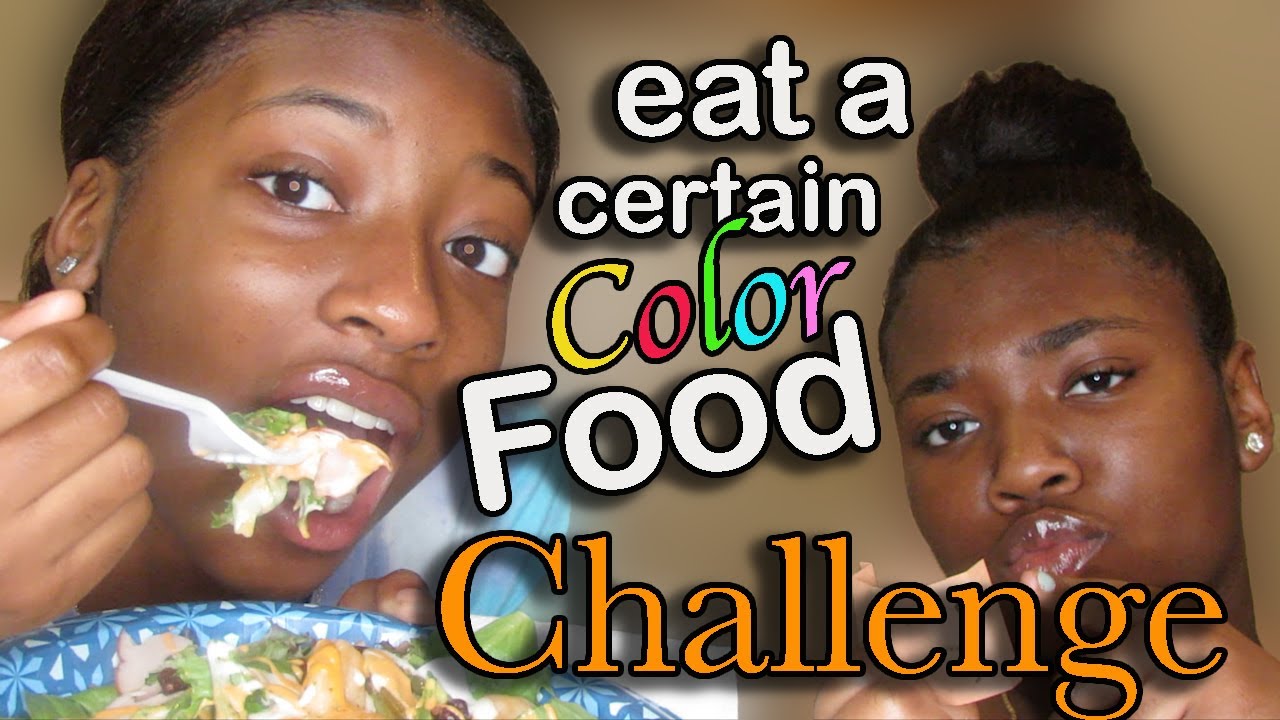 EAT A CERTAIN COLOR FOOD CHALLENGE FOR 24 HOURS!! - YouTube