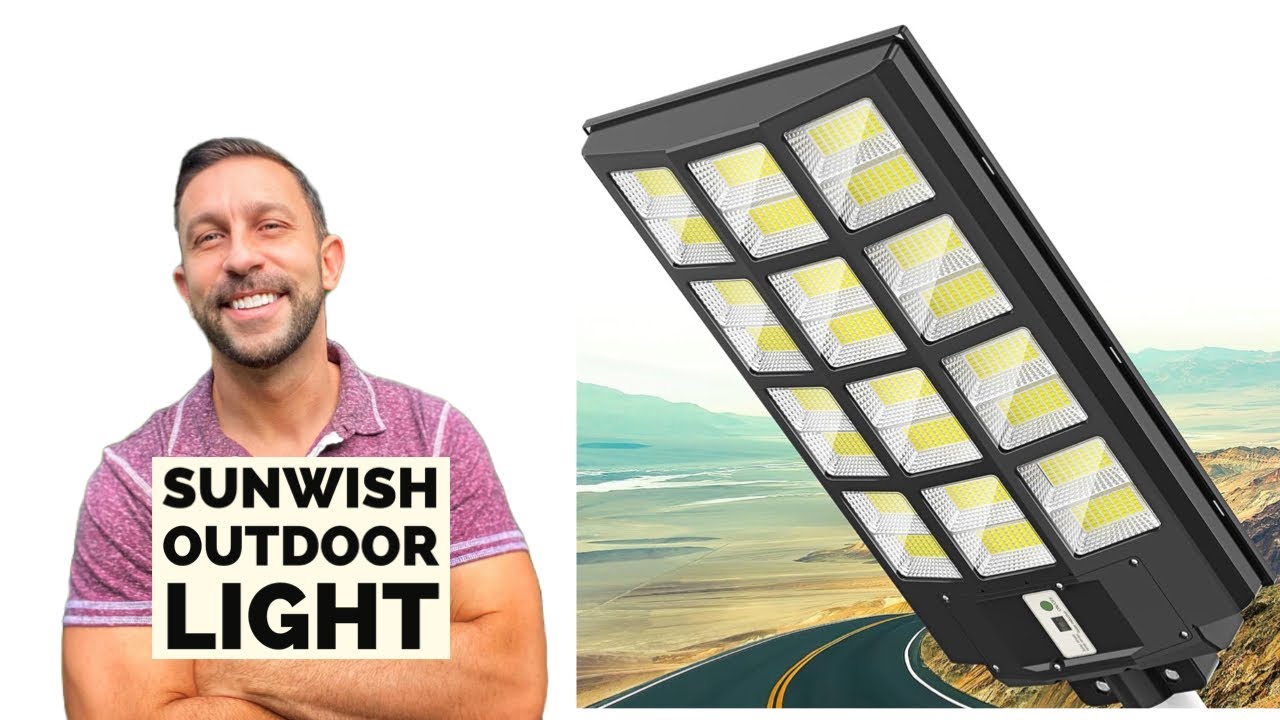 Sunwish Solar Street Lights - 1200W Solar Parking Lights, 7000K LED ...