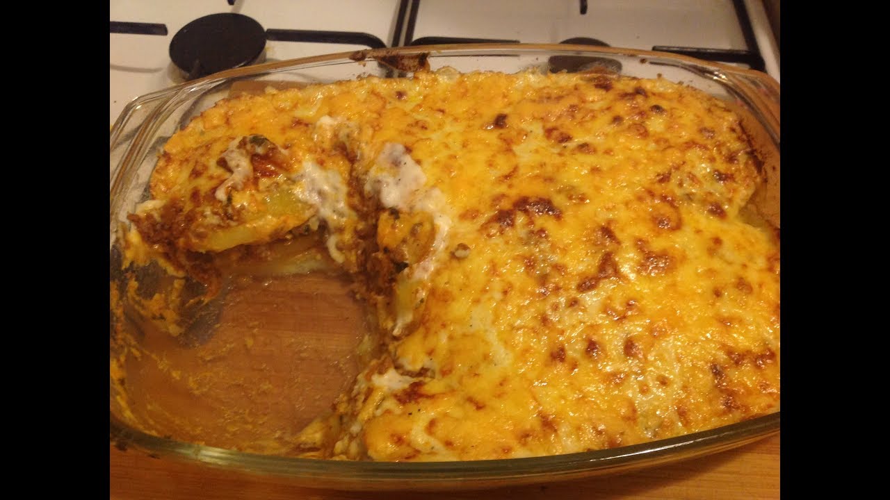 Baradho Lasagne | Lasagne Style-Potato Bake recipe - YouTube