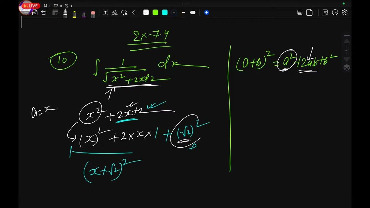 integrals of some particular function exercise 7.4 qno 10 - YouTube