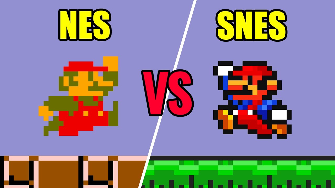 Super Mario Bros. NES vs. SNES: Full Game Comparison (using Warps ...