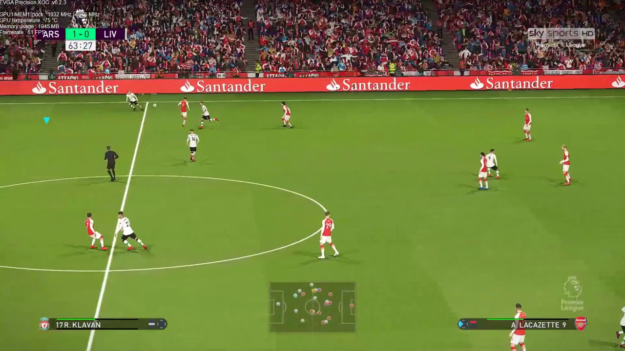 Pes 2018 Real Mod Arsenal-Liverpool 22/12 - YouTube