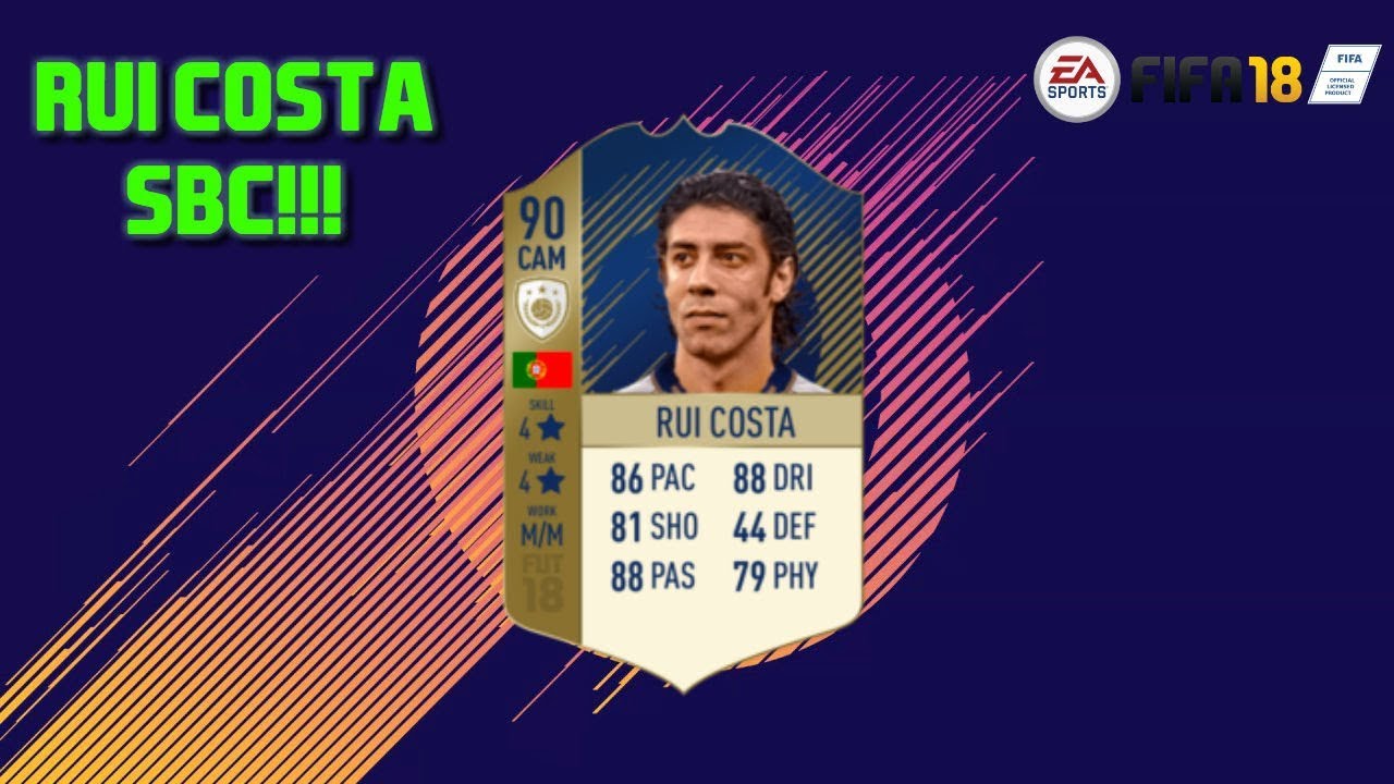 Completing Rui Costa SBC in FIFA 18! - YouTube