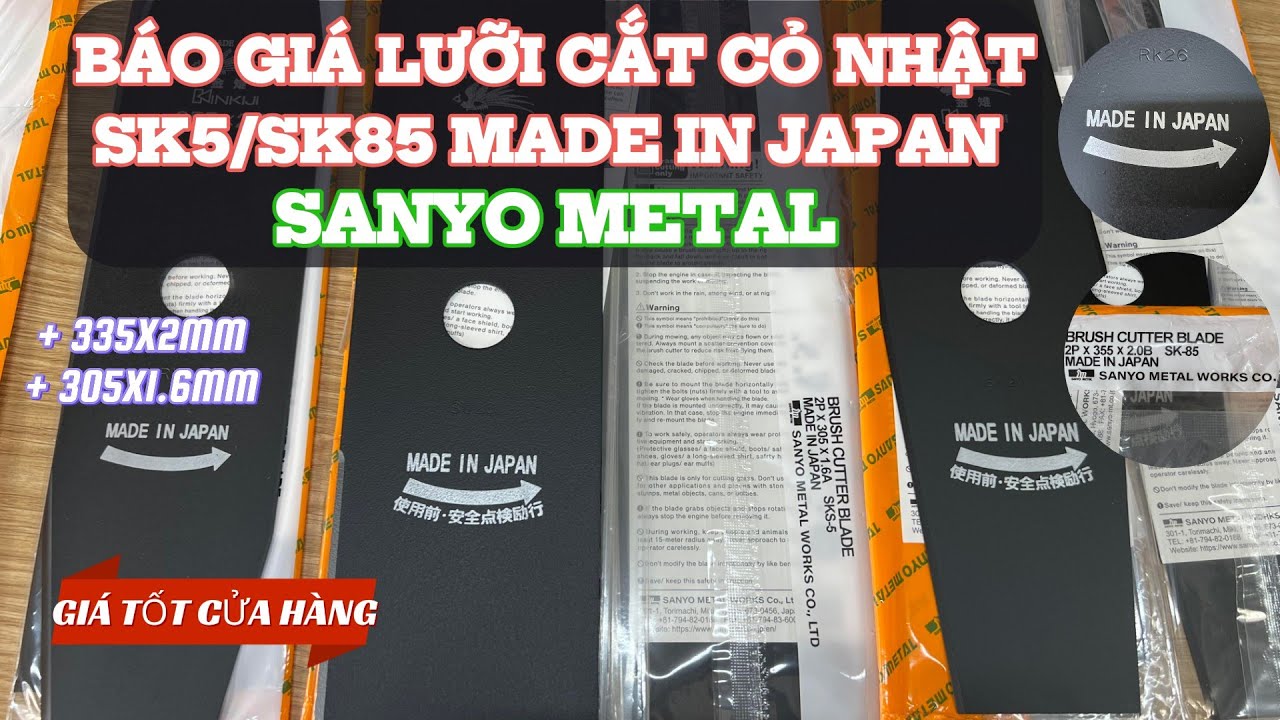 [Báo Giá] Lưỡi cắt cỏ SK85, SK5 Sanyo Metal Made In Japan (Chất Lượng Số 1 Nhật) - YouTube